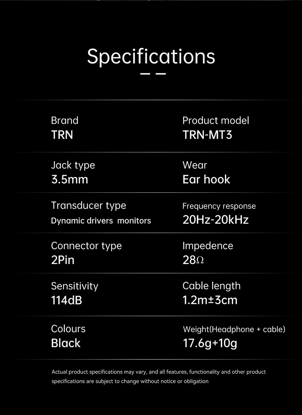 New TRN MT3 High-Fidelity Earphone Dual-Chamber 10mm Dynamic N52 Magnet ...