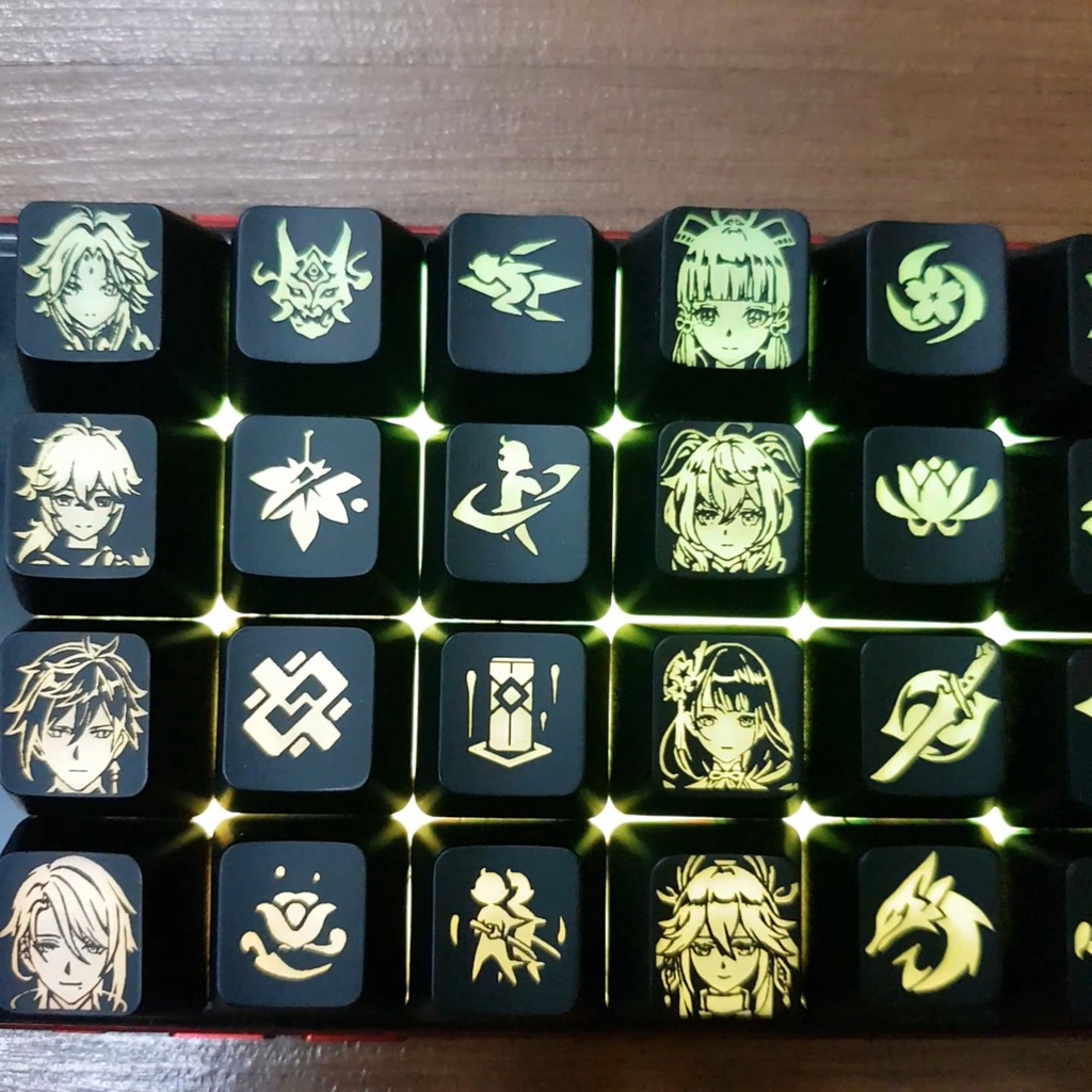 Keycap through led skill E Q + Avatar character genshin impact xiao ...