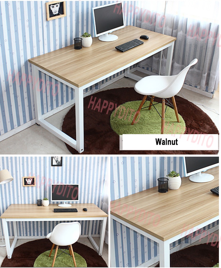 Wooden Computer Table Office Computer Desk 100 120 140 80 White Student ...