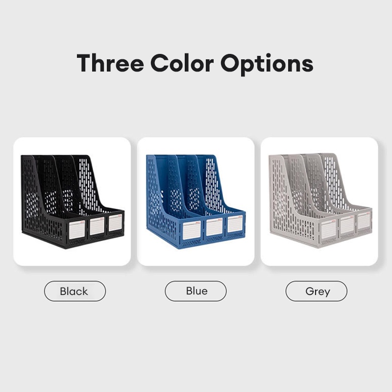 Deli File Organizer Magazine File A4 3 / 4 Tier 78998 78997 | Shopee ...