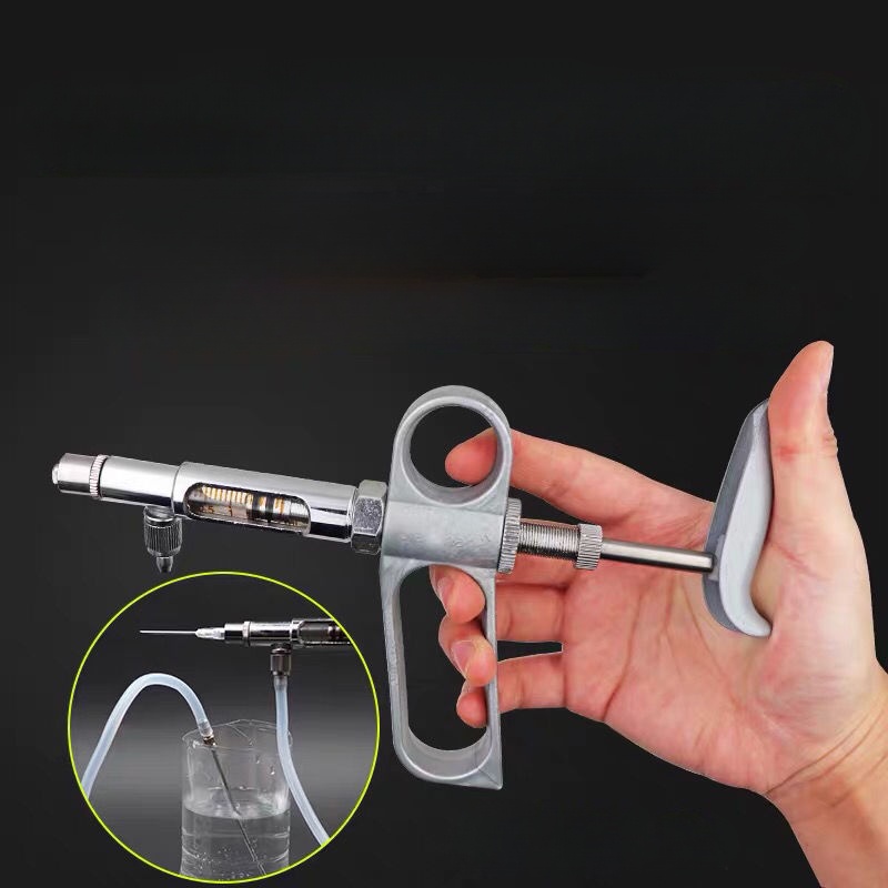 2/5ml Animal Continuous Syringe Veterinary Injection Feeding On Cattle ...