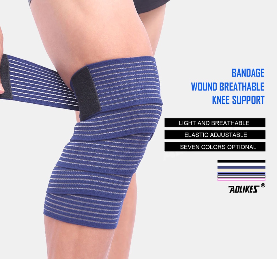 one Piece Elastic Bandage Tape Sport Knee Support Strap Shin Guard ...