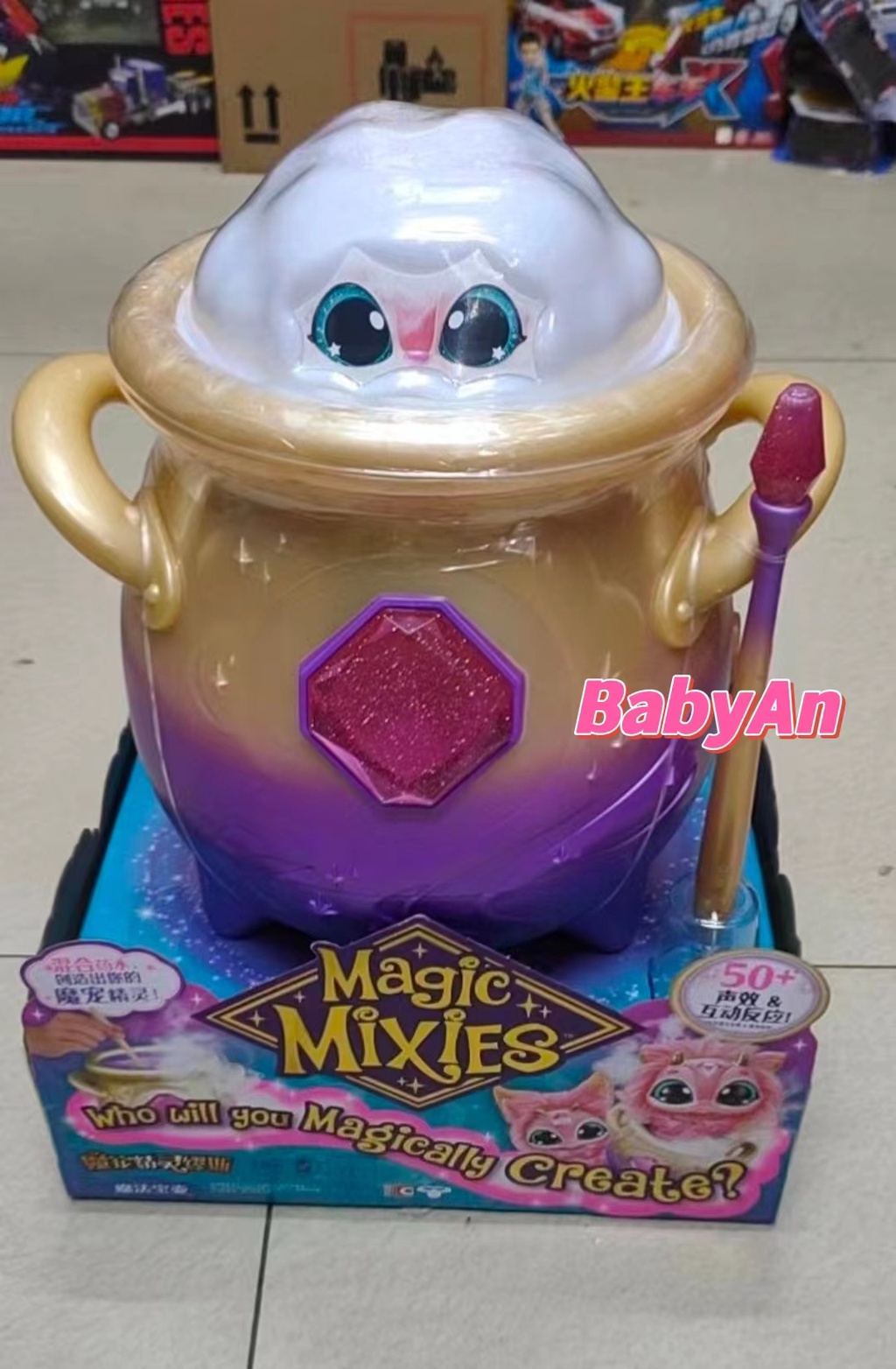 Magic Mixies Magical Misting Cauldron with Interactive 8 inch Pink ...