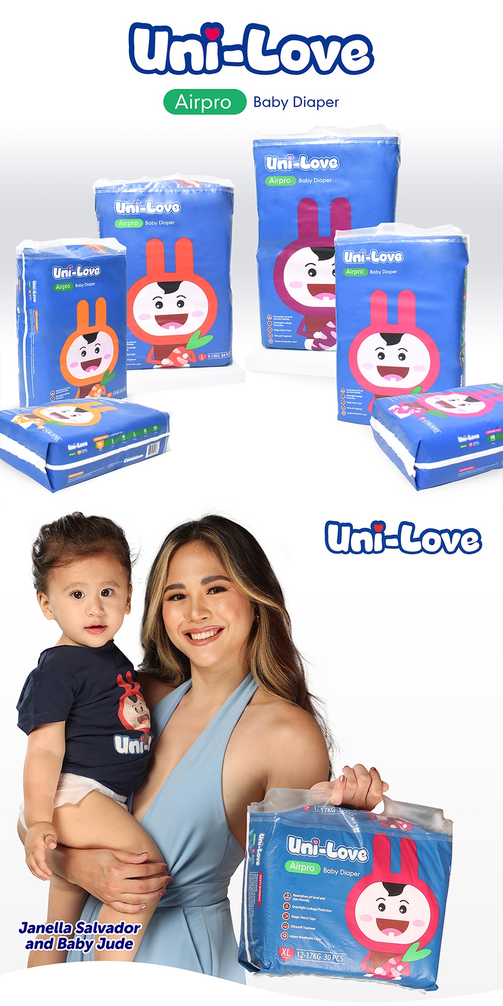 Uni-Love Airpro Baby Diaper 64's (Newborn) Pack of 1 | Shopee Philippines