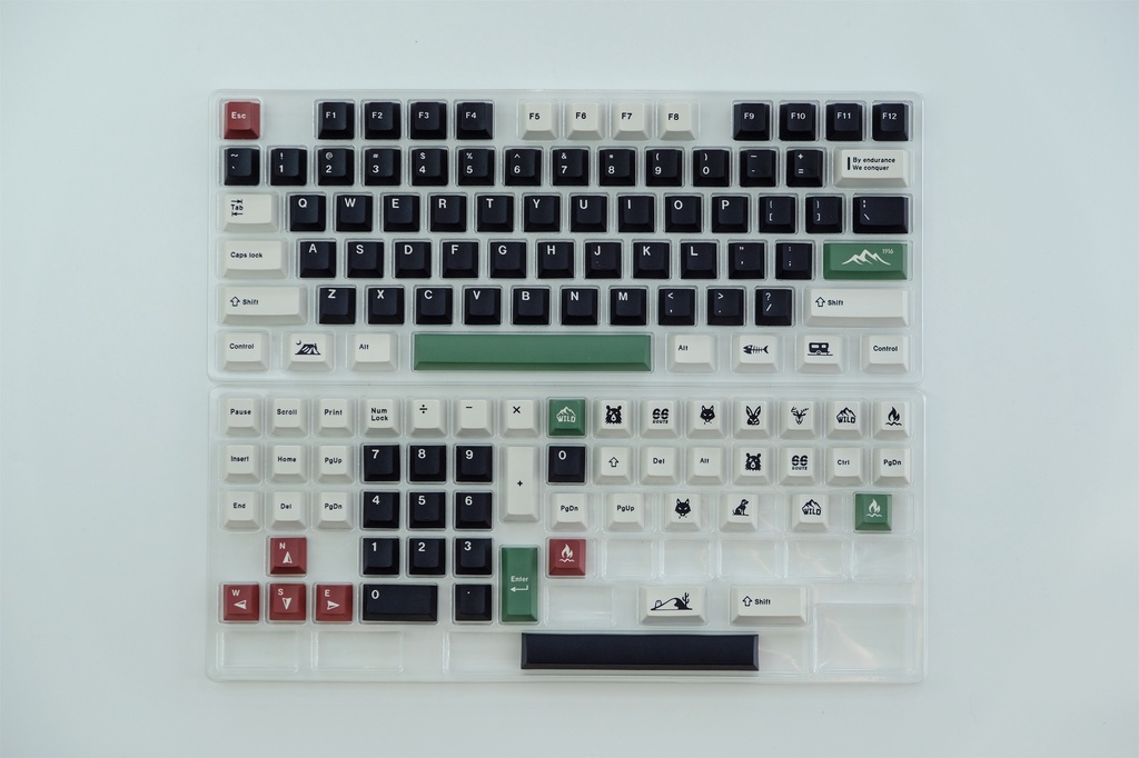 GMK Camping Keycap, 130 Keys PBT Keycaps Cherry Profile DYE-SUB ...