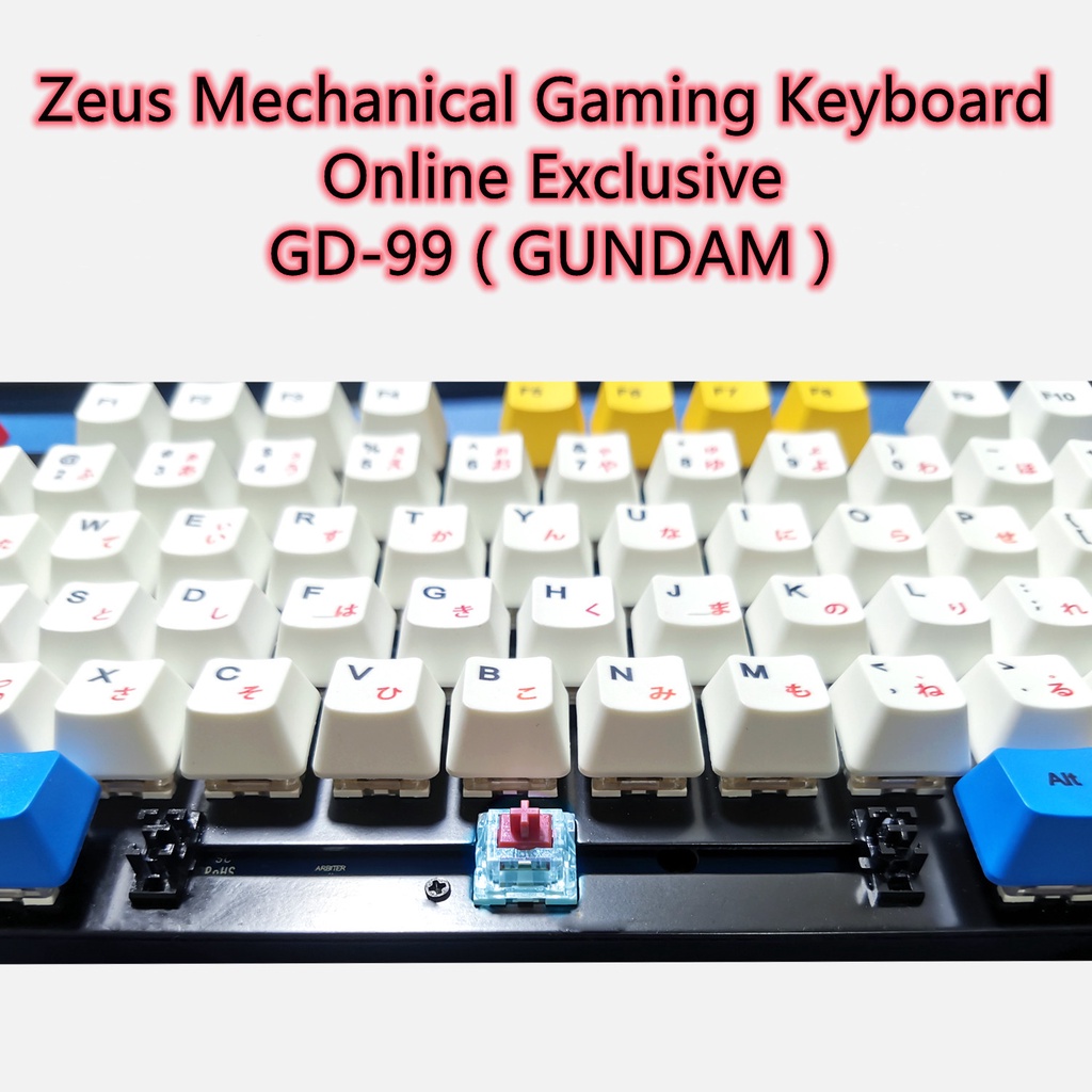 Zeus x Gundam RGB Backlit Mechanical Gaming Keyboard 104 Keys Blue ...