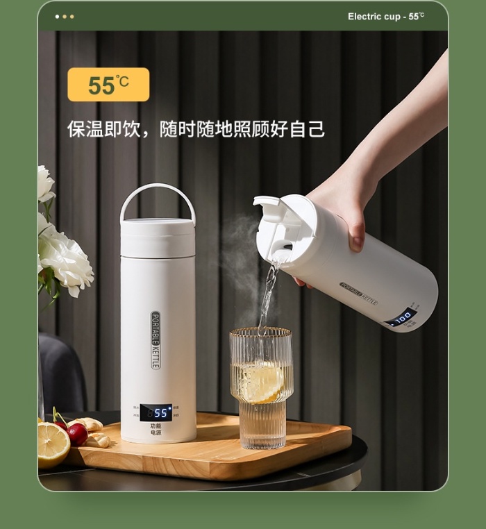 500ml Portable Electric Kettle with LCD Display 4 pre-set Temperature ...