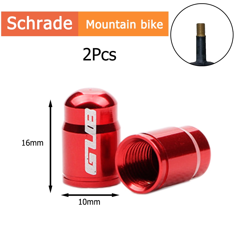 2PCS Aluminum Bicycle Tire Valve Cap Ultralight Road Mountain Bike ...