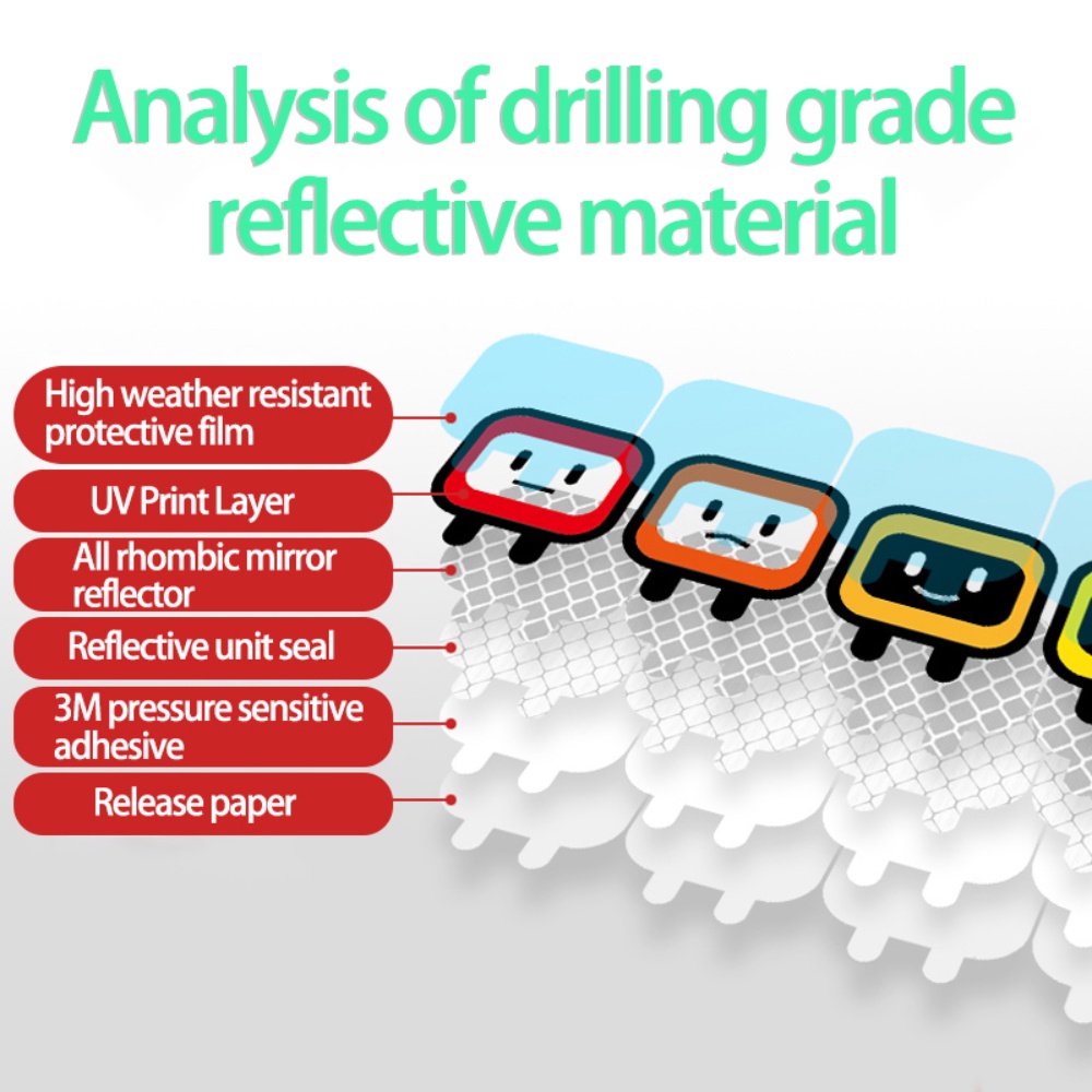 3M Motorcycle Car Bike Sticker Cube Man High Reflective Warning ...