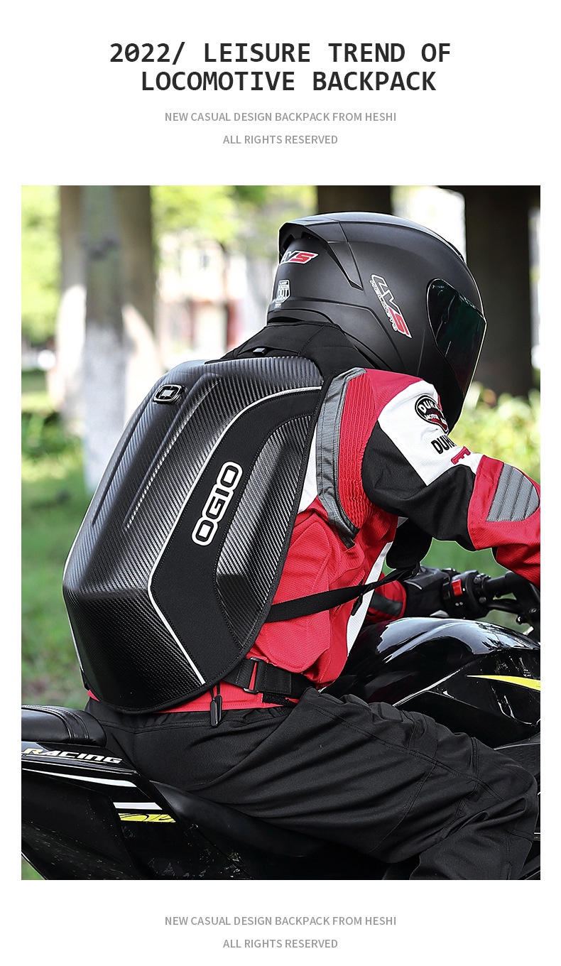 OGIO Brand Carbon Fiber Motorcycle Bag Moto Waterproof Hard Shell ...