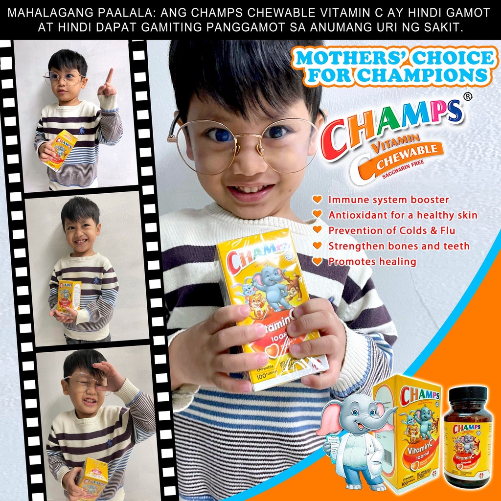 Champs C Chewable Tab x 100's + Free 1 Champs C Insulated Lunch Bag ...