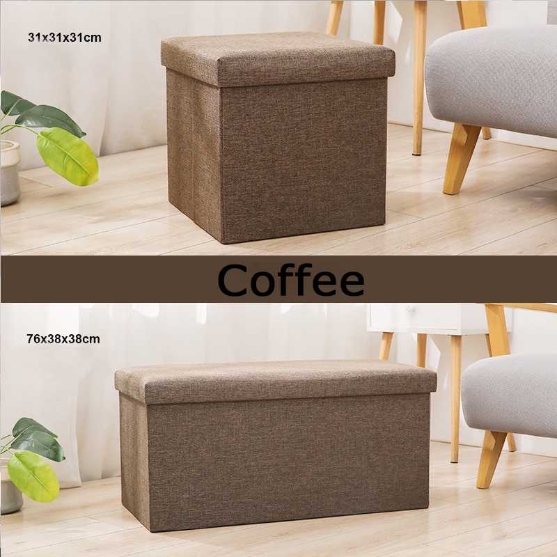 Omax Cotton and Linen Storage Stool Can Sit on Adult Sofa Stool ...