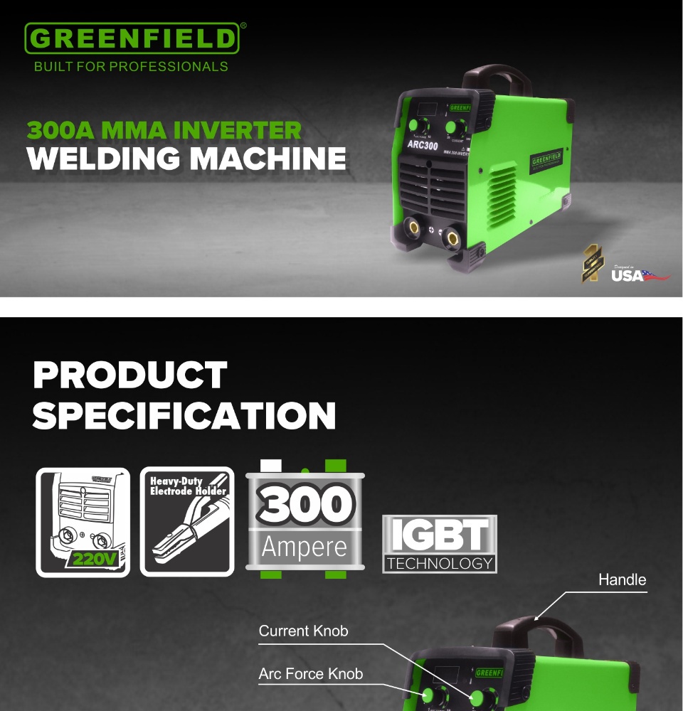 Greenfield 300A MMA Inverter Welding Machine | Shopee Philippines
