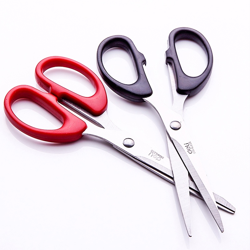 Deli Scissors Stainless Steel School Handmade Stainless Scissors Office ...