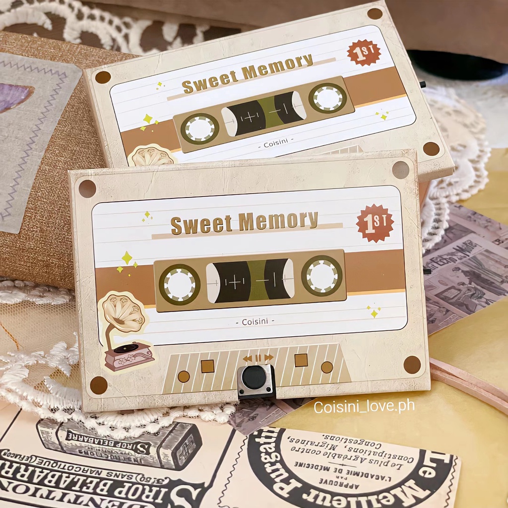[Coisíní] 1Pcs Recording Voice Music Recorder Card Vintage Recording ...