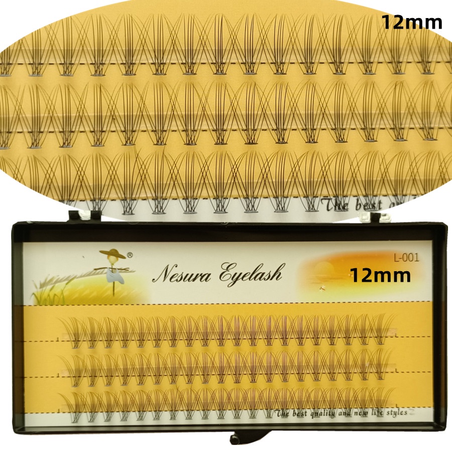 10D Individual False Eyelashes 10Root/cluster 60cluster/Box Set With ...