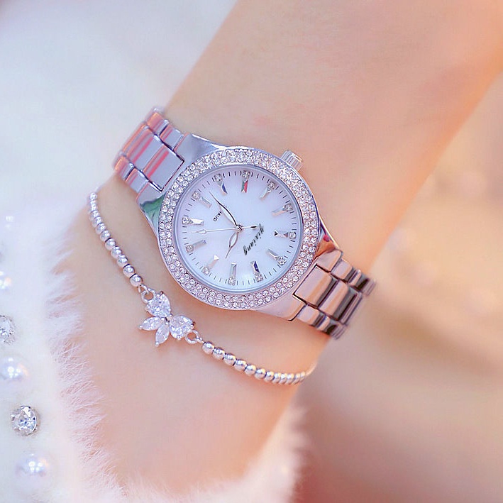 Watch For Women Alloy Strap BS Rhinestone Business Quartz Watches Relo ...