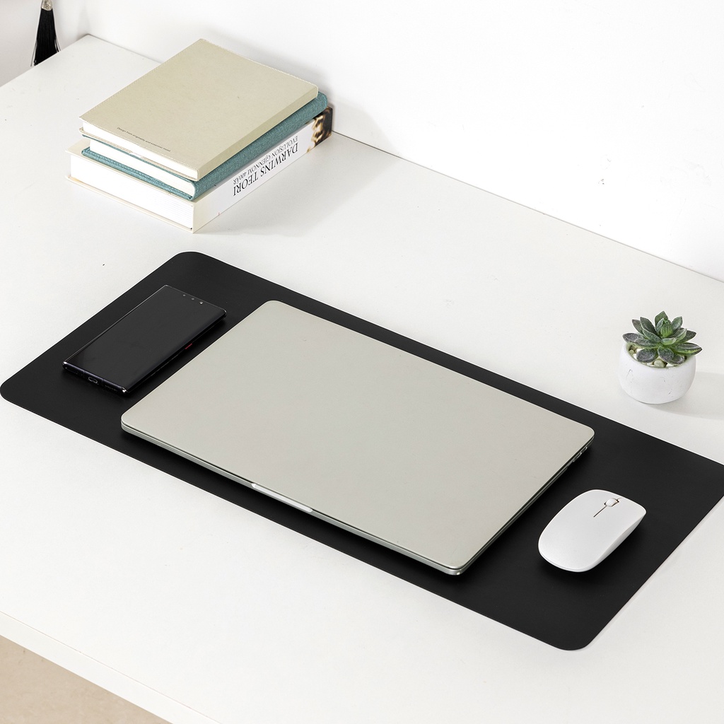 Deli Mouse Pad Large Double Sided Keyboard PU Leather Cute Mouse Pads ...