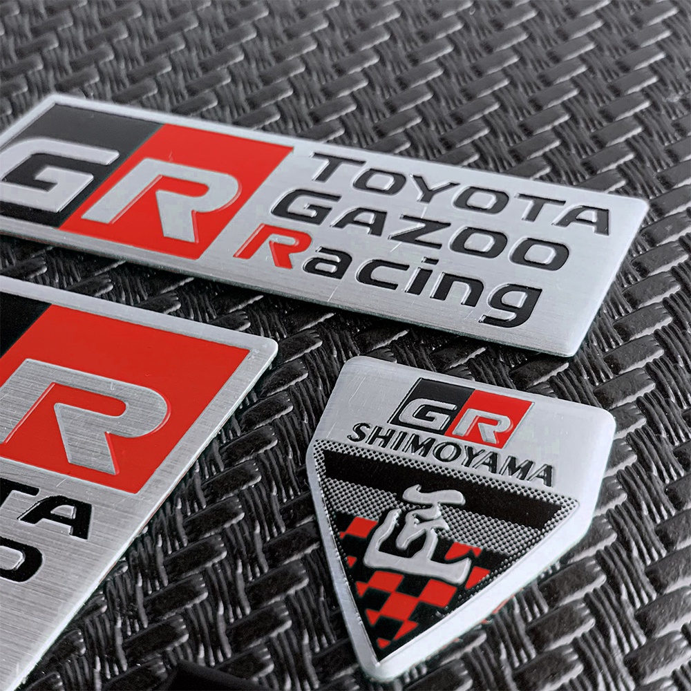 1PC 3D Aluminum GR Logo Car Stickers Emblem Badge Decals for Toyota HV ...