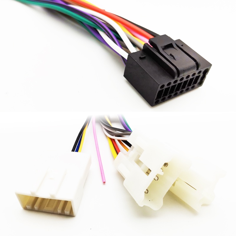 Android Radio Wiring Harness Connector Car Head Unit 16 Pin Cable ...