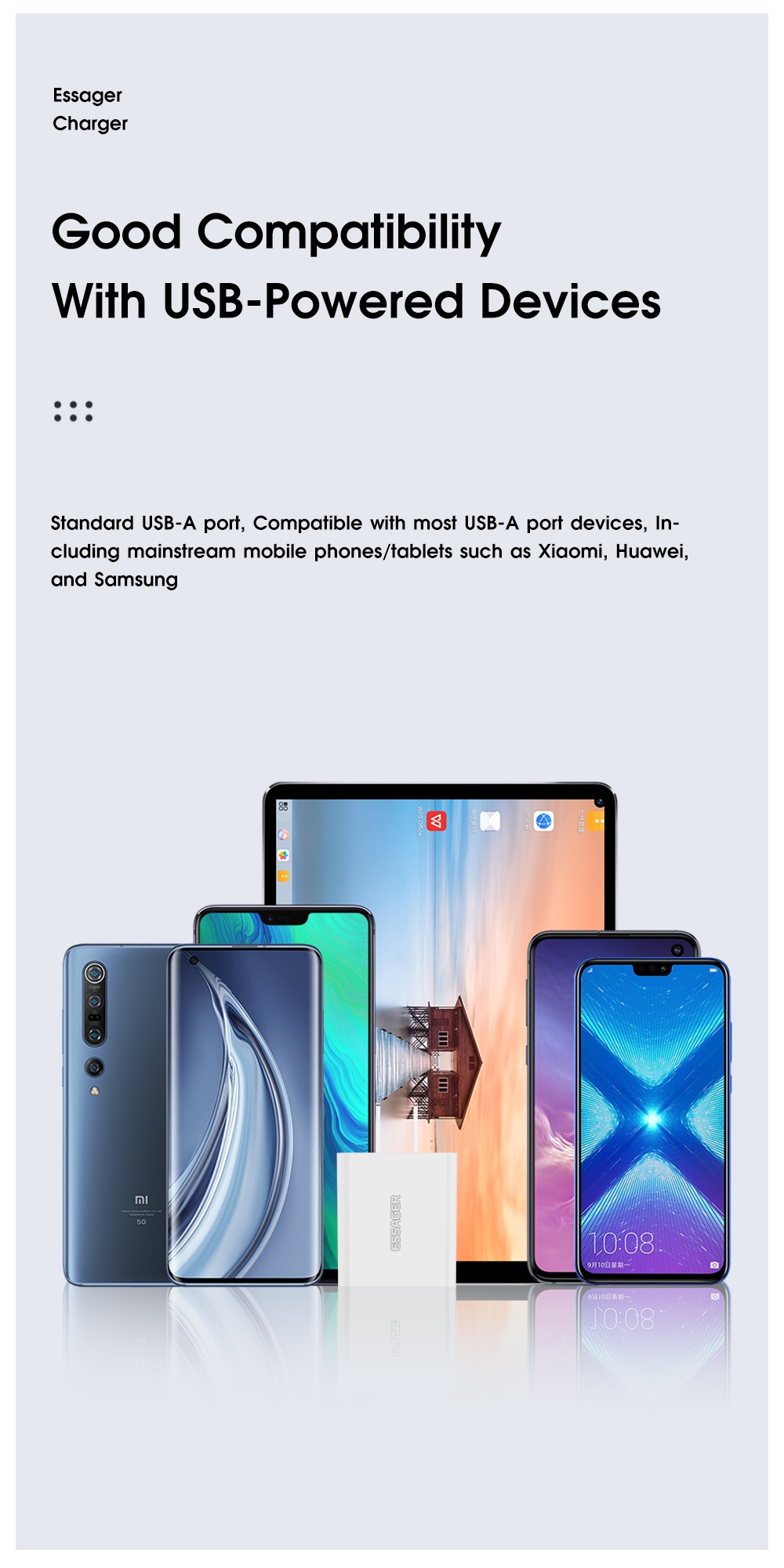 Essager Travel Charger 5V/2A Dual Port Usb Charger Plug Android Phone 10w Fast Charge Charger ...