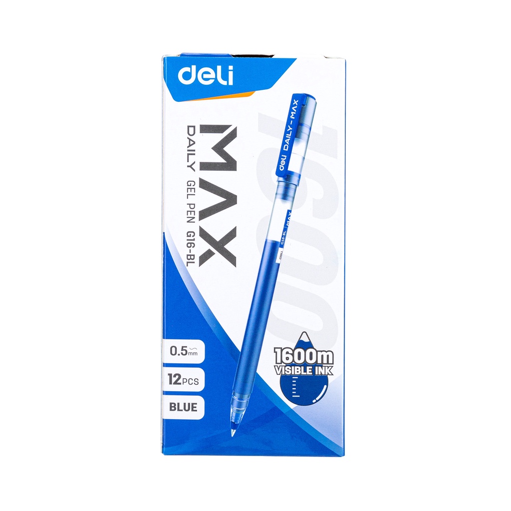 Deli G16-BL Daily Max Gel Pen 0.5mm Blue 1PC | Shopee Philippines