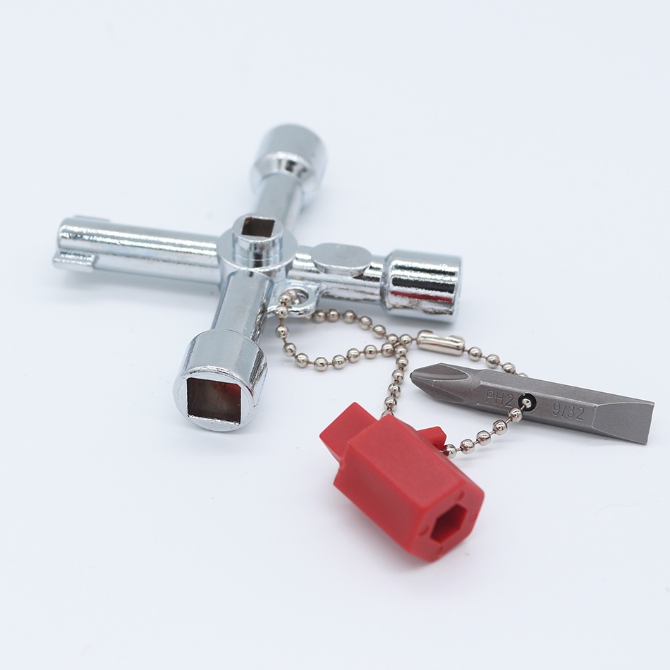 Multifunction 4 Ways Universal Triangle Wrench Key Plumber Keys ...