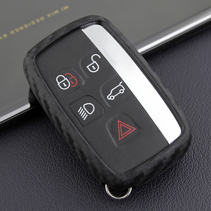 Silicone Car Key Case Carbon Fiber Texture for Land Rover Range Rover ...