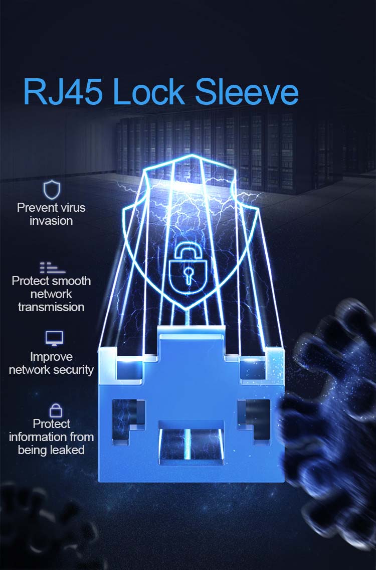 ZoeRax RJ45 Port Lock with 1Keys, Ethernet Hub Port RJ45 Female Anti ...