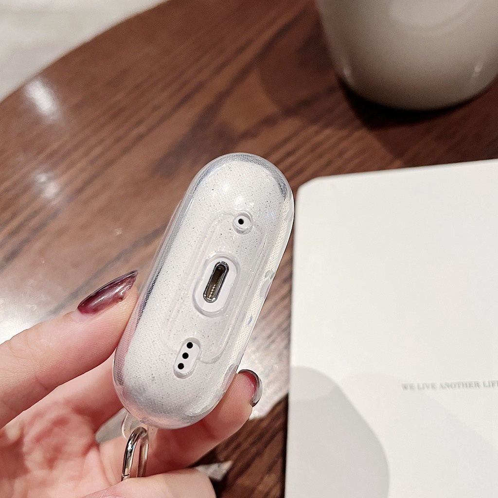 Casing For Airpods 4 Pro 2 Romantic Shining Transparent Butterfly Love ...