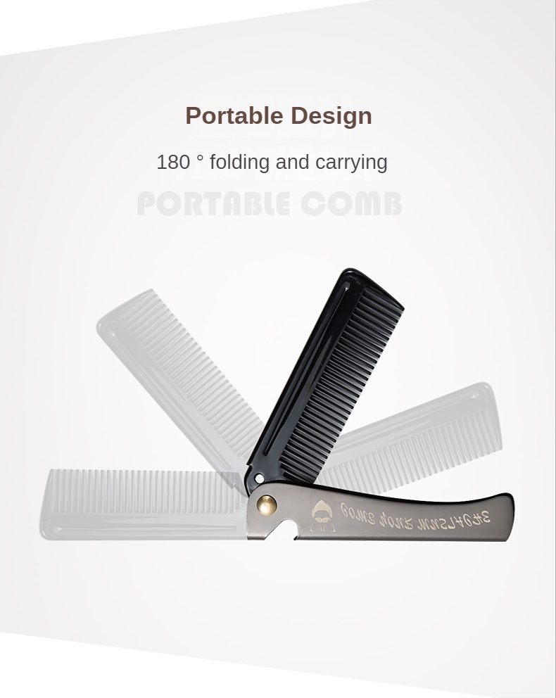 [Durable] Stainless Steel Folding Comb Electroplating Men Women ...