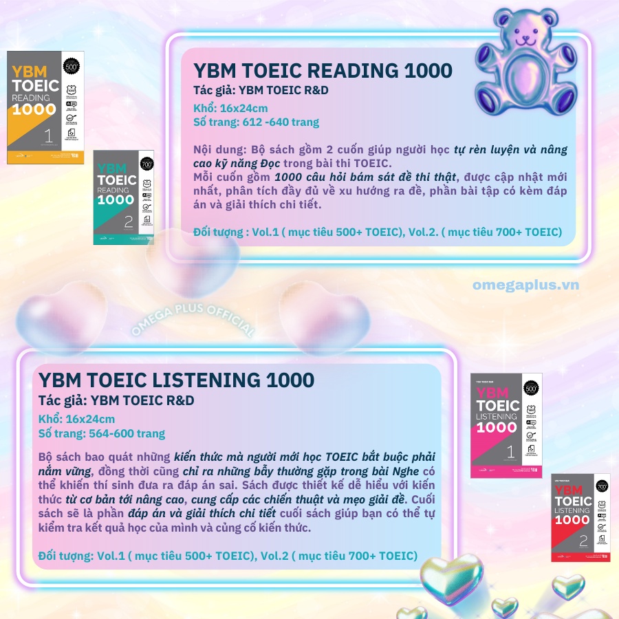 Odd/combo Book YBM Toeic Listening 1000 Vol.1+2: Conquer Toeic 500+ To 700+ Roadmap | Shopee ...