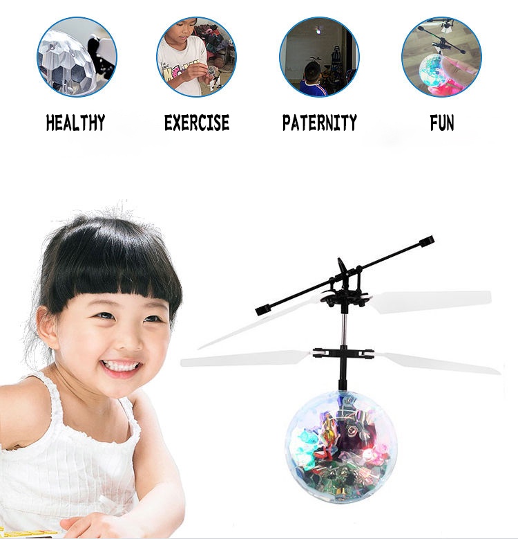 Rc Helicopter Drone Flying Ball Infrared Remote Control-Induction ...