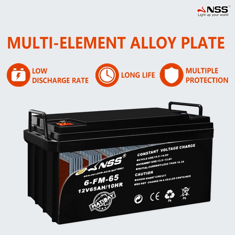 NSS 40AH 65AH 100AH solar battery rechargeable sealed lead-acid battery ...