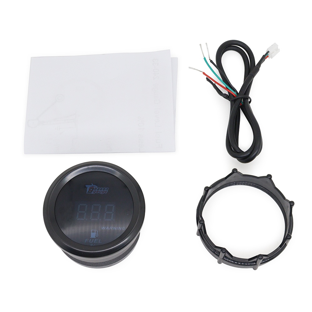 2inch 52MM Fuel Meter Digital Display Car Fuel Level Gauge 240-33 Ohms ...