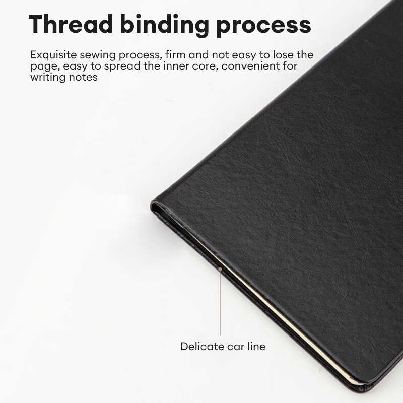 Deli 25K Leather Cover Notebook 80sheets Thick Business Meeting ...