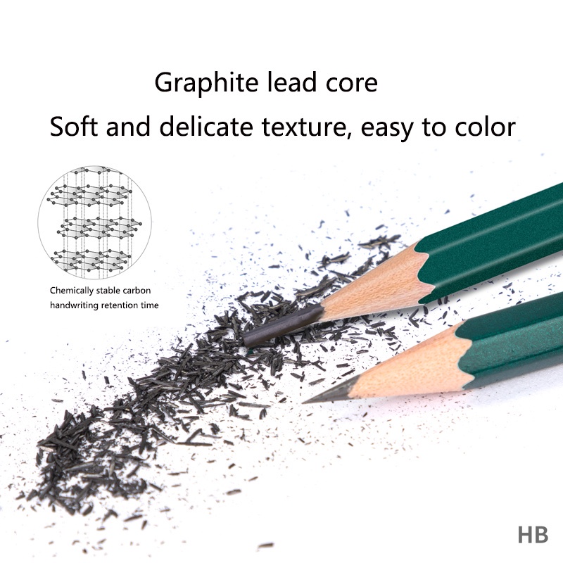 Deli 10Pcs/Set HB Pencil Professional Sketch Pencil Graphite Drawing ...