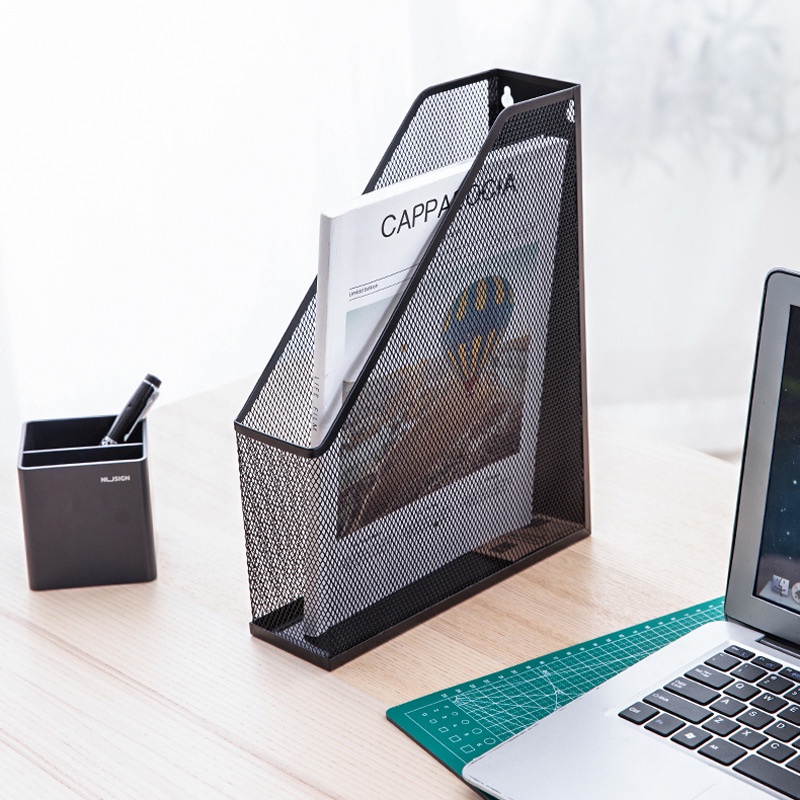 Deli E9186 Desktop File Holder Magazine document Oganizer Storage Rack ...