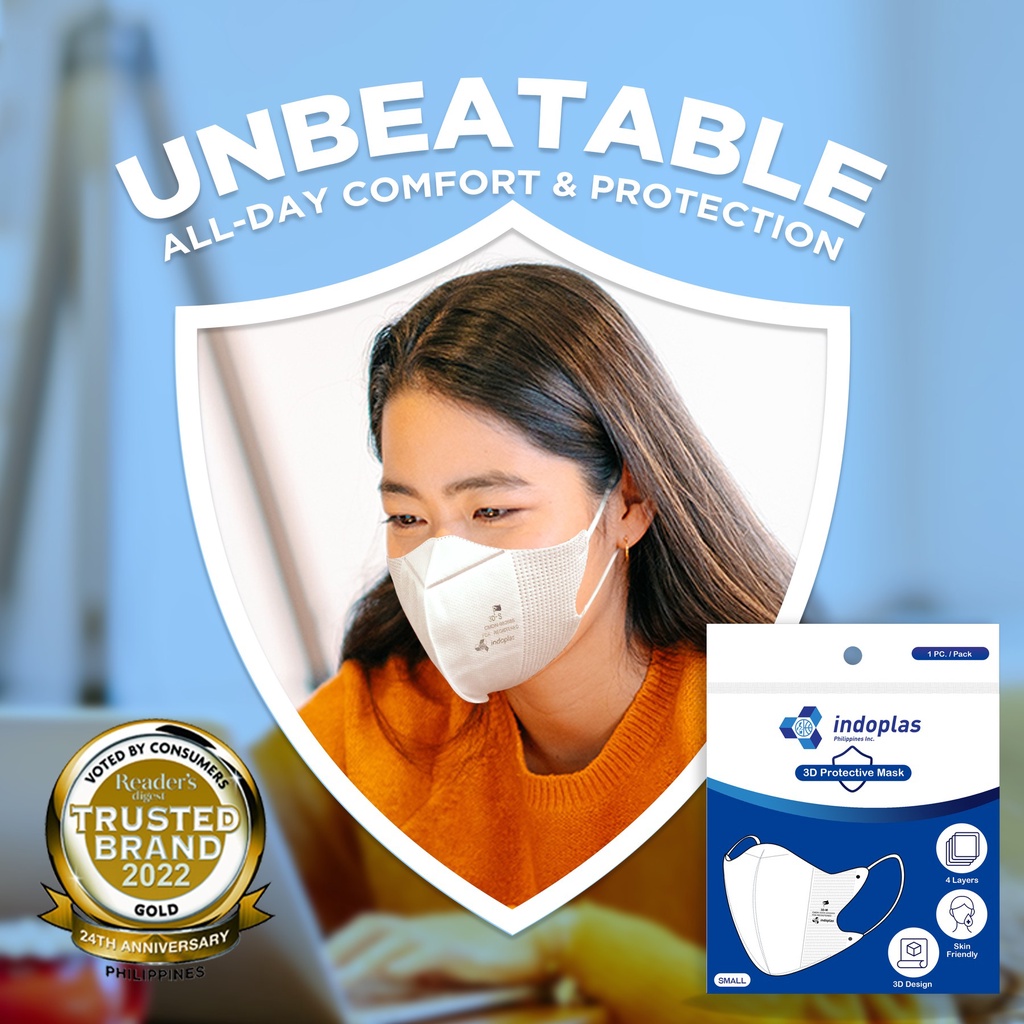 Indoplas KF94 3D Small (Kids) Face Mask FDA Registered - 1 Pack | Shopee Philippines