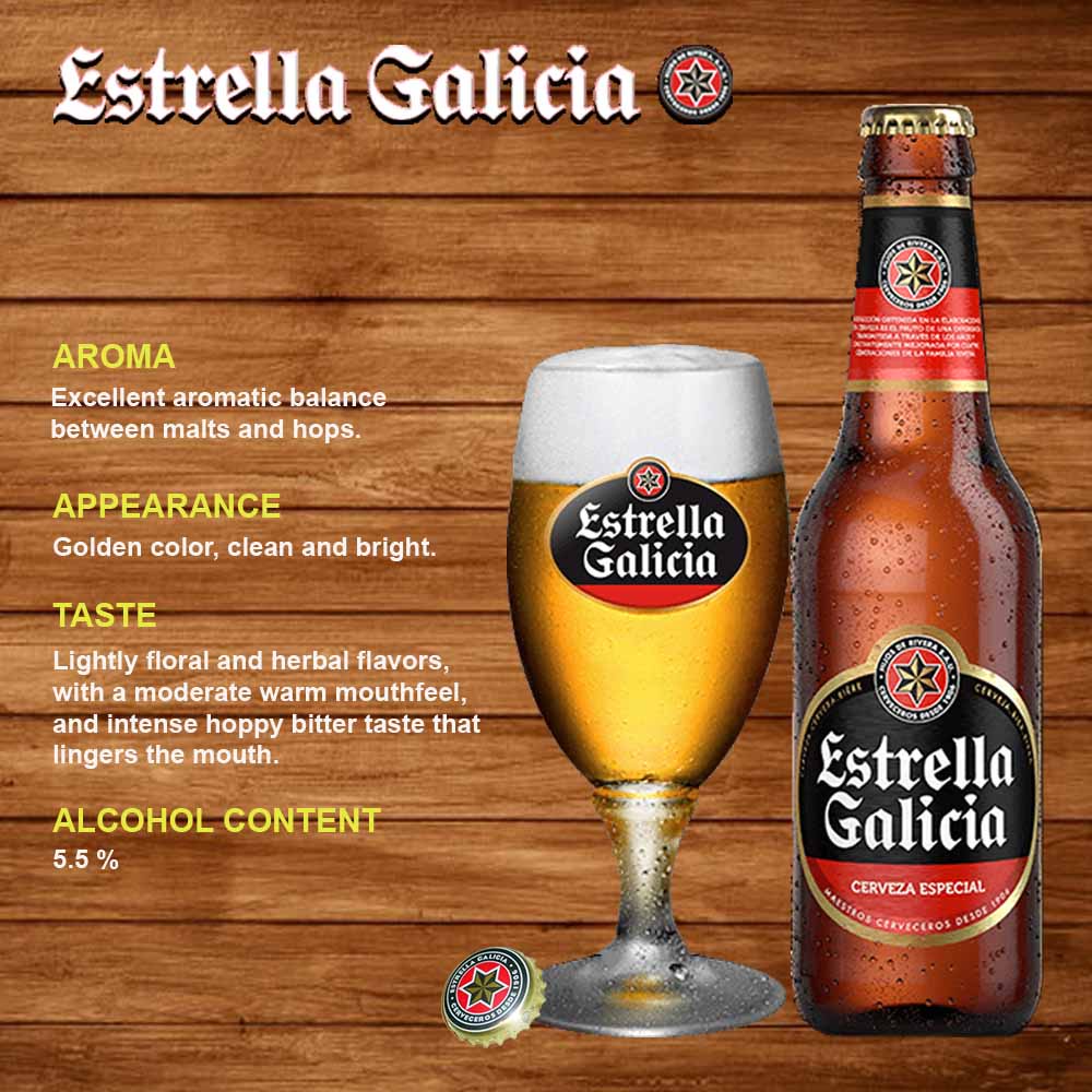 Estrella Galicia Premium Lager Beer | Spain | Spanish Lager Beer ...