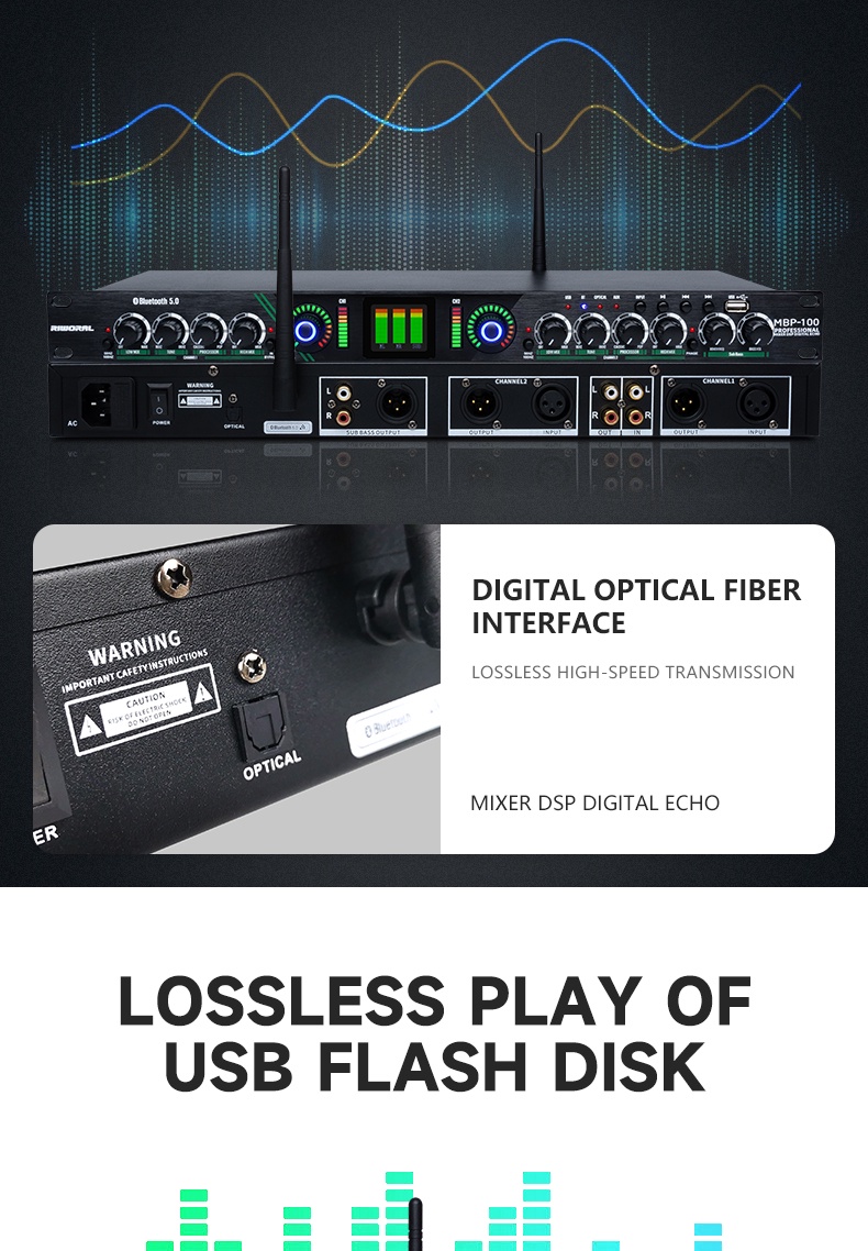 DSP Audio Digital Signal Processor Gain Subwoofer Repair with Bluetooth ...