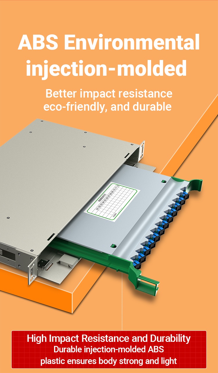 AMPCOM 12-Port ODF Optical Distribution Frame Optic Patch Panel LC SC ...