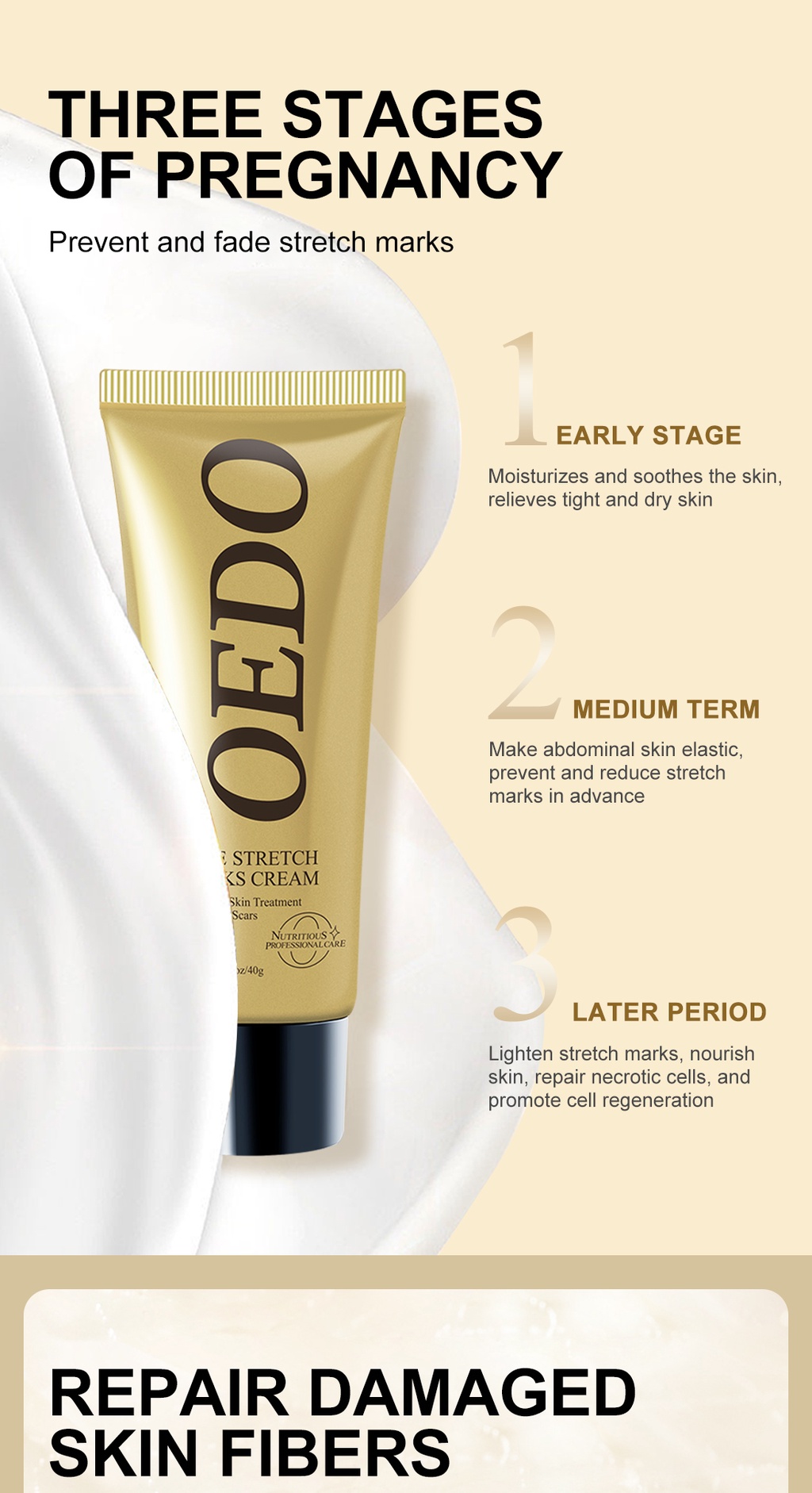 OEDO Rose Remove Stretch Marks Cream Anti Wrinkle Anti Aging Maternity ...