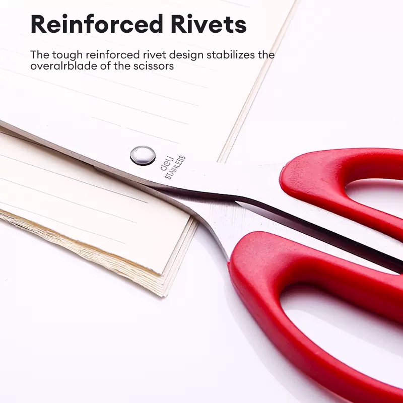 Deli Stainless Steel Scissors School Hand-Made Multifunctional Scissor ...