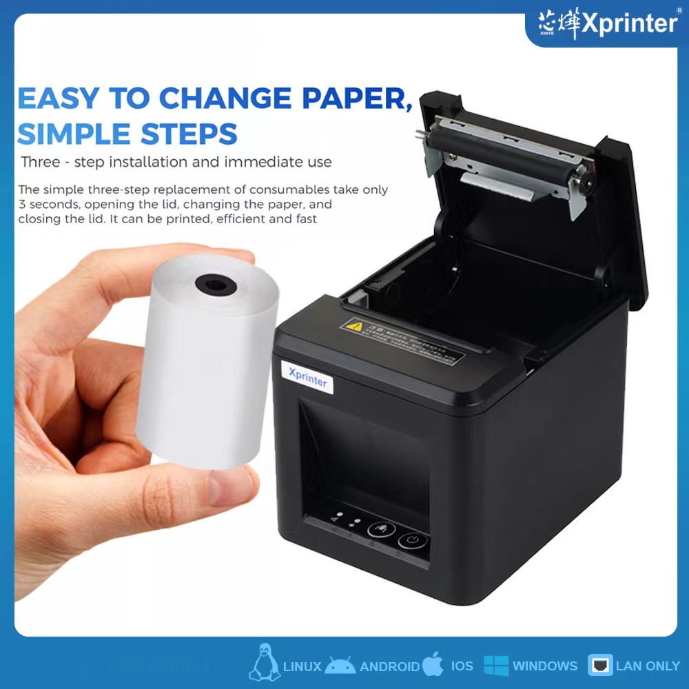 Xprinter T80A 80mm Thermal Receipt Printer Auto-cutter Kitchen ...