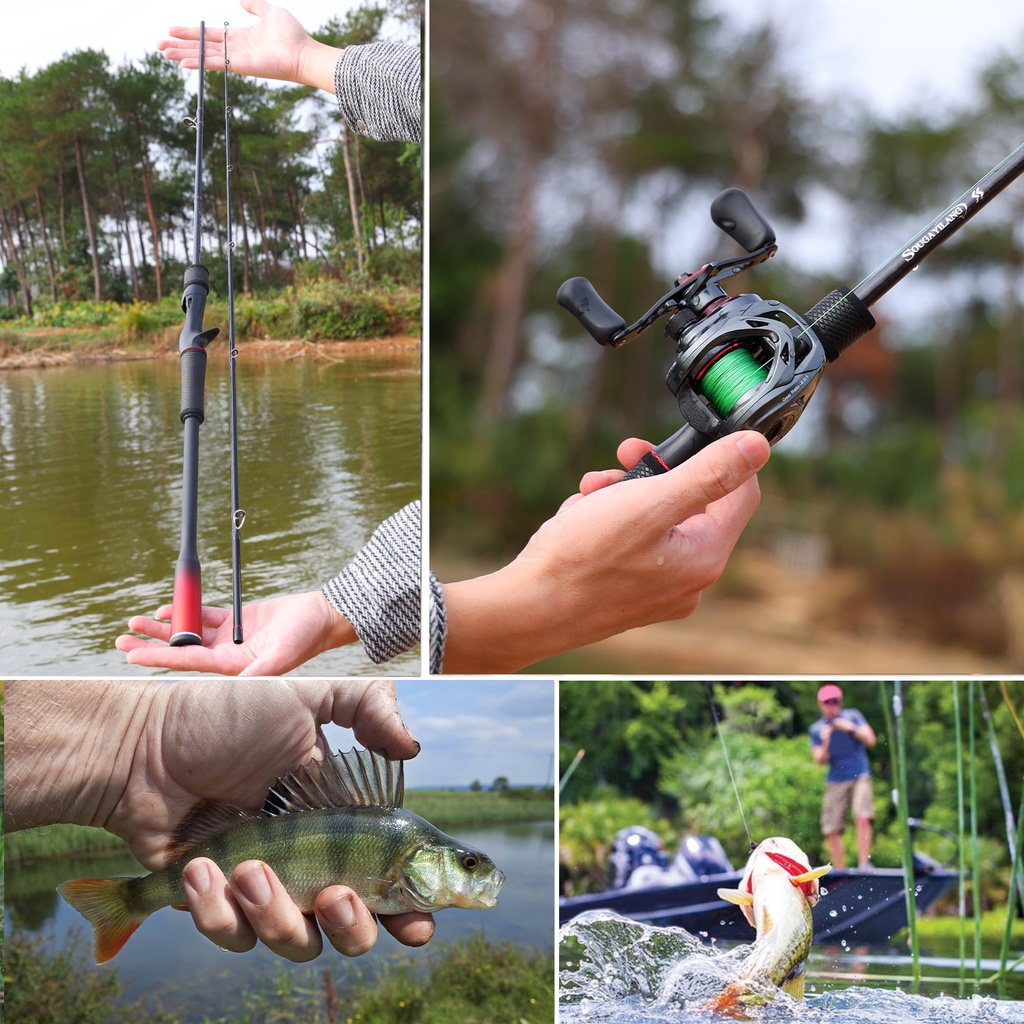 Sougayilang 2 Sections Fishing Rod High Quality Carbon Fiber Fishing ...