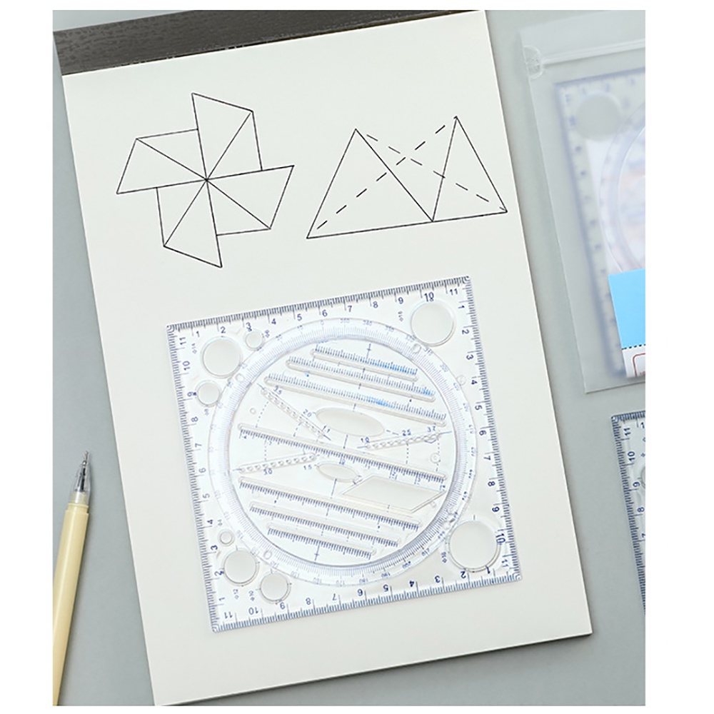 Multifunction Rotatable Drawing Template Art Design Construction ...