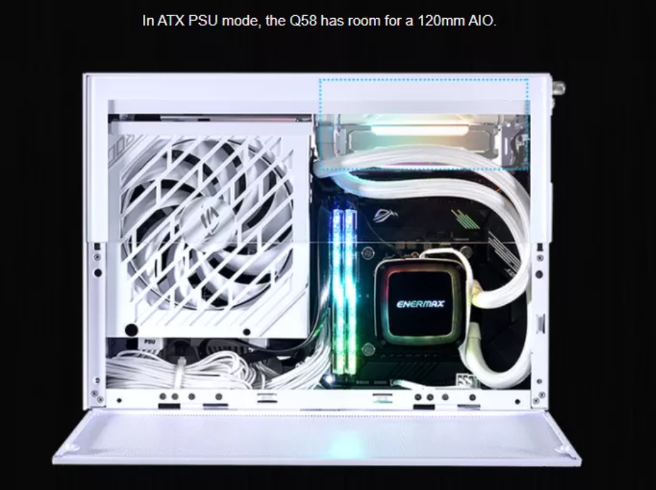 LIAN LI Q58X3 Black SPCC / Aluminum / Tempered Glass Mini Tower PC Case ...