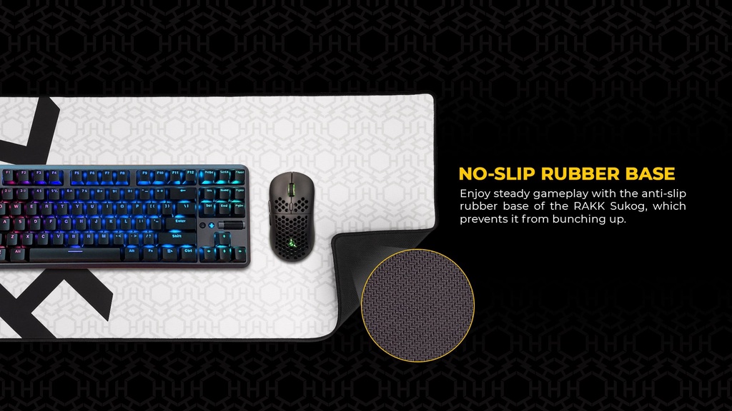 RAKK SUKOG Extended/Haribon Hybrid Cordura Gaming Mousepad, Macrofibre ...