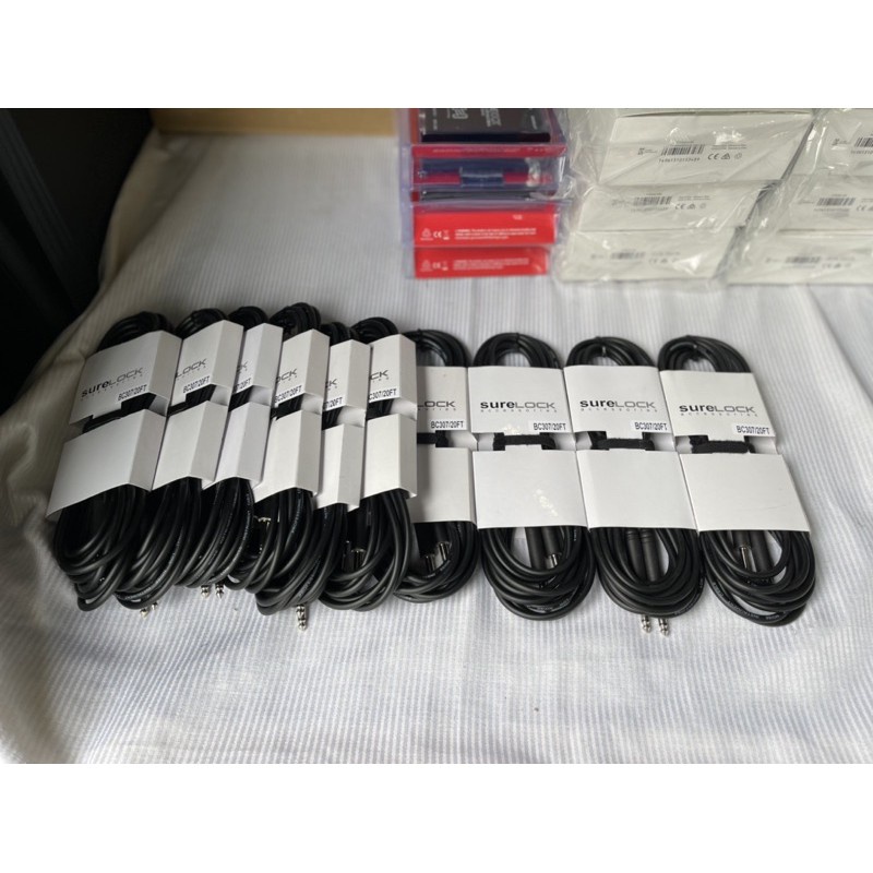 Surelock 20ft PVC Jacket Instrument Cable w/ 1/4" Male to Male Plugs ...